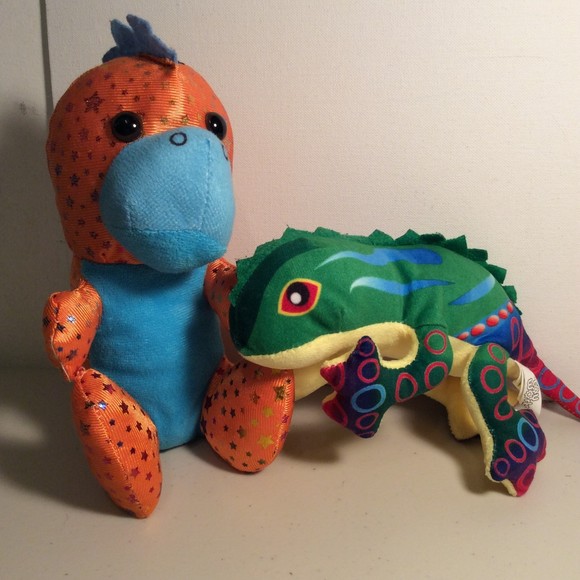 Other | Bundle Toy Factory Lizard Plush 1 And Htf Blueorange Dinosaur ...